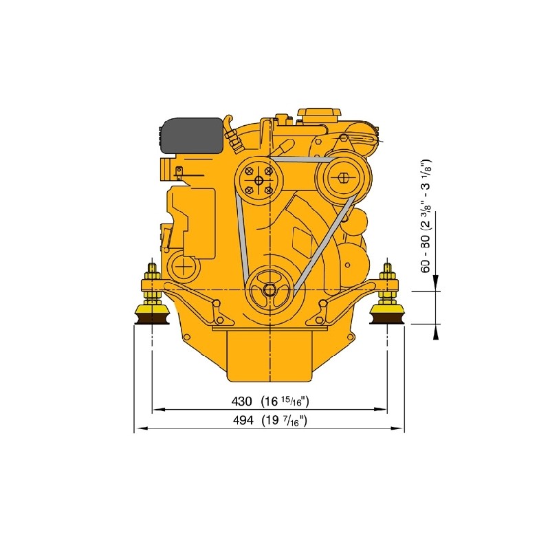 Vetus M2.13 Dizel 12 HP Deniz Motoru