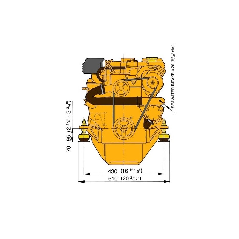 Vetus M4.45 Dizel 42 HP Deniz Motoru