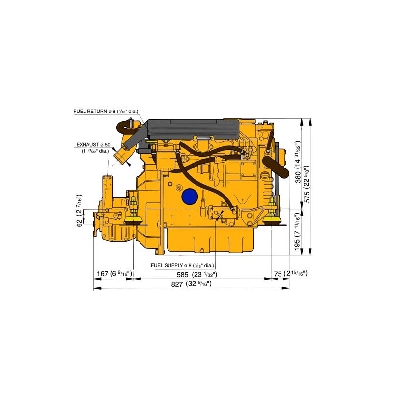 Vetus M4.45 Dizel 42 HP Deniz Motoru